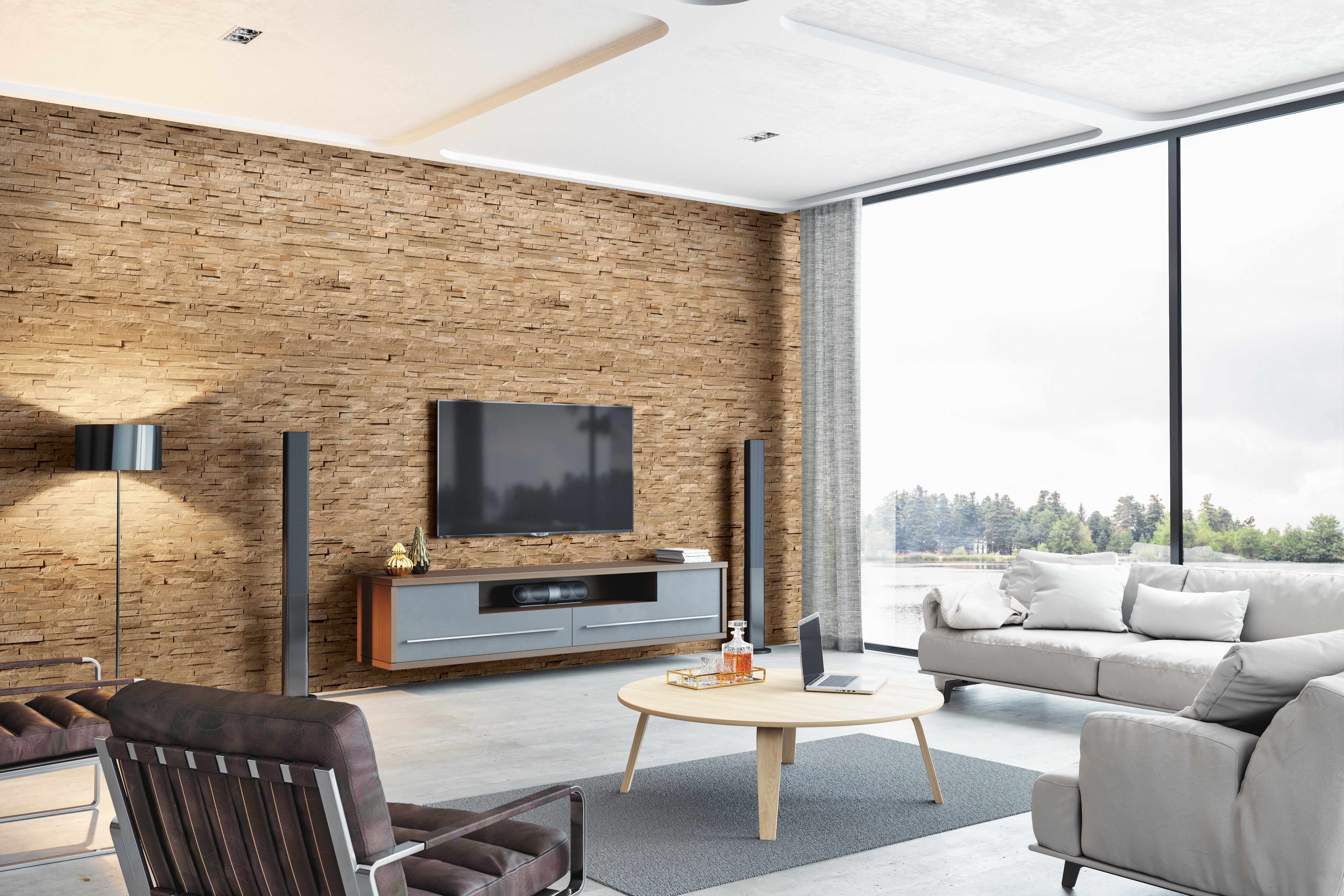 Natural Stone Beige 250mm x 2.6mtr Wall Panel – The Panel Company Ireland