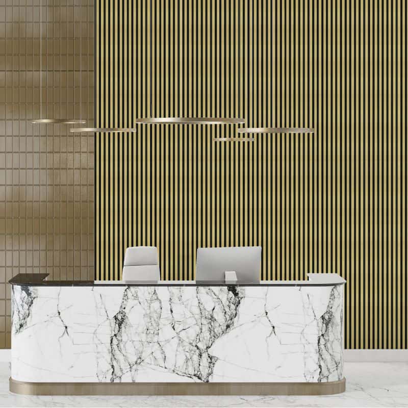 Sulcado Gold 3D Slat Wall Panel | The Panel Company – The Panel Company ...