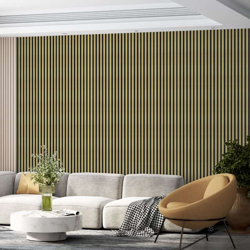 Sulcado Gold 3D Slat Wall Panel | The Panel Company – The Panel Company ...