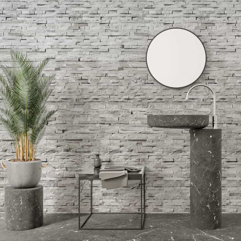 Natural Stone Light Grey 250mm x 2.6mtr Wall Panel – The Panel Company ...