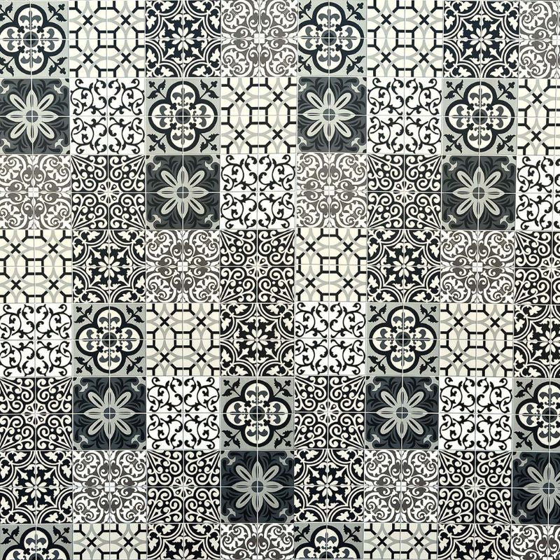 Patchwork Black Tile 1.0m x 2.4m Shower Panel | The Panel Company – The ...