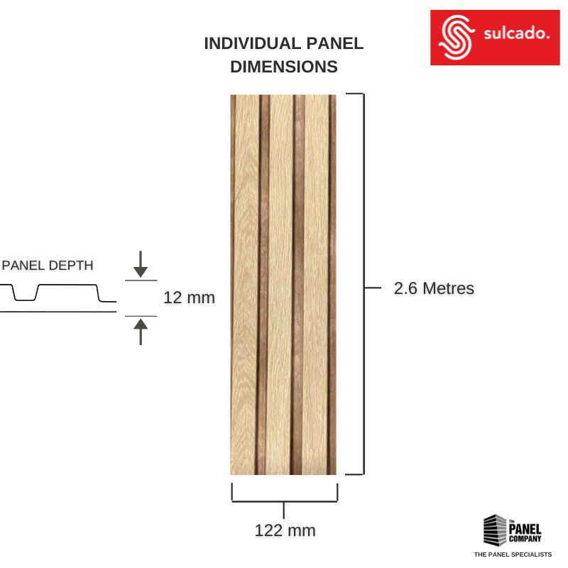 Buy All Natural Oak Slat Wall Panels | Sulcado | The Panel Company ...