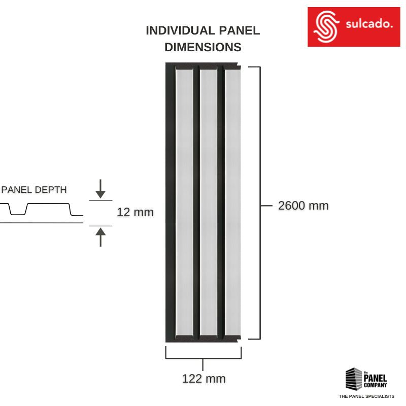Silver Metallic Slat Wall Panel | Sulcado | The Panel Company – The ...